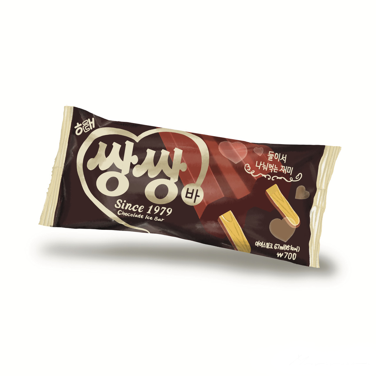 [Haitai] Ssang Ssang Chocolate Ice Cream Bar 67ml (Box of 40) – Budget Box