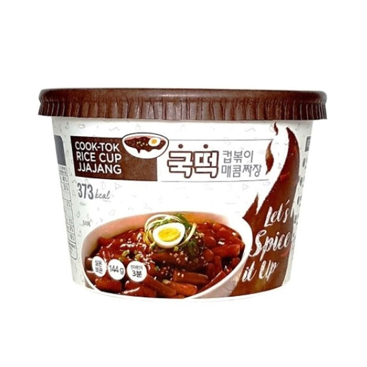 [Cook Tok] Rice Cup Tteokbokki 144g Spicy Jjajang – Budget Box