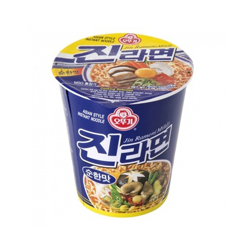 [Ottogi] Jin Ramen Mild 65g Small Cup – Budget Box